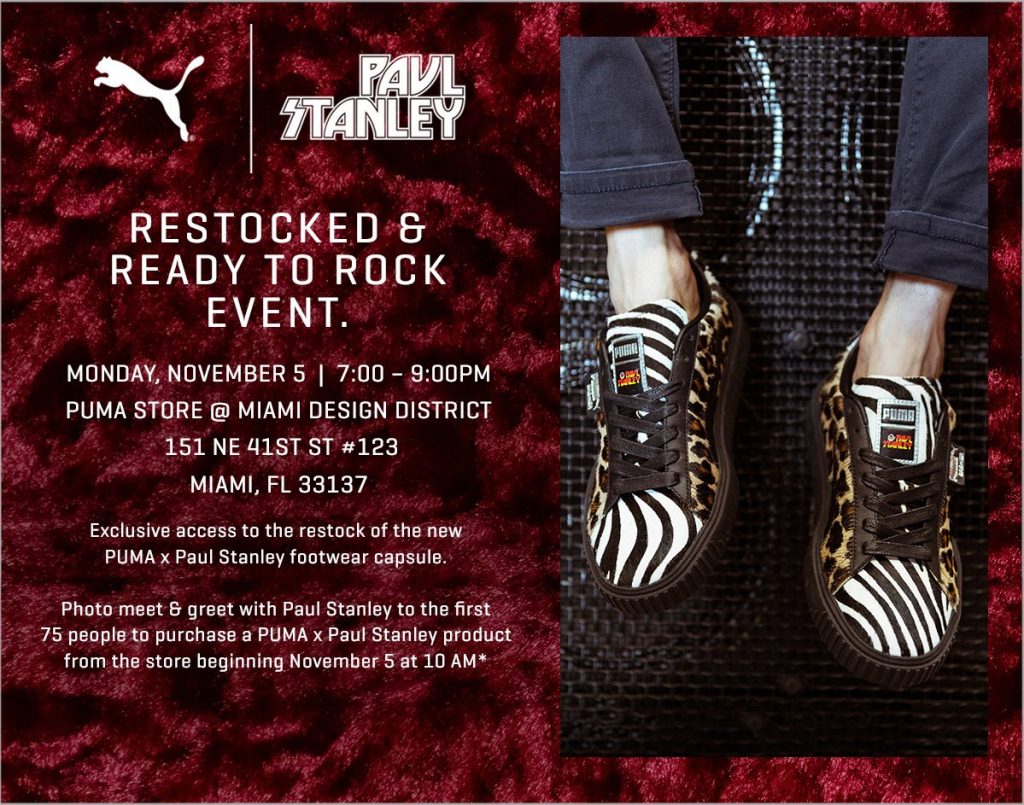 TONIGHT! Puma Event in Miami | Paul Stanley